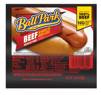 Ball Park Beef Hot Dogs Nutrition Facts | Besto Blog